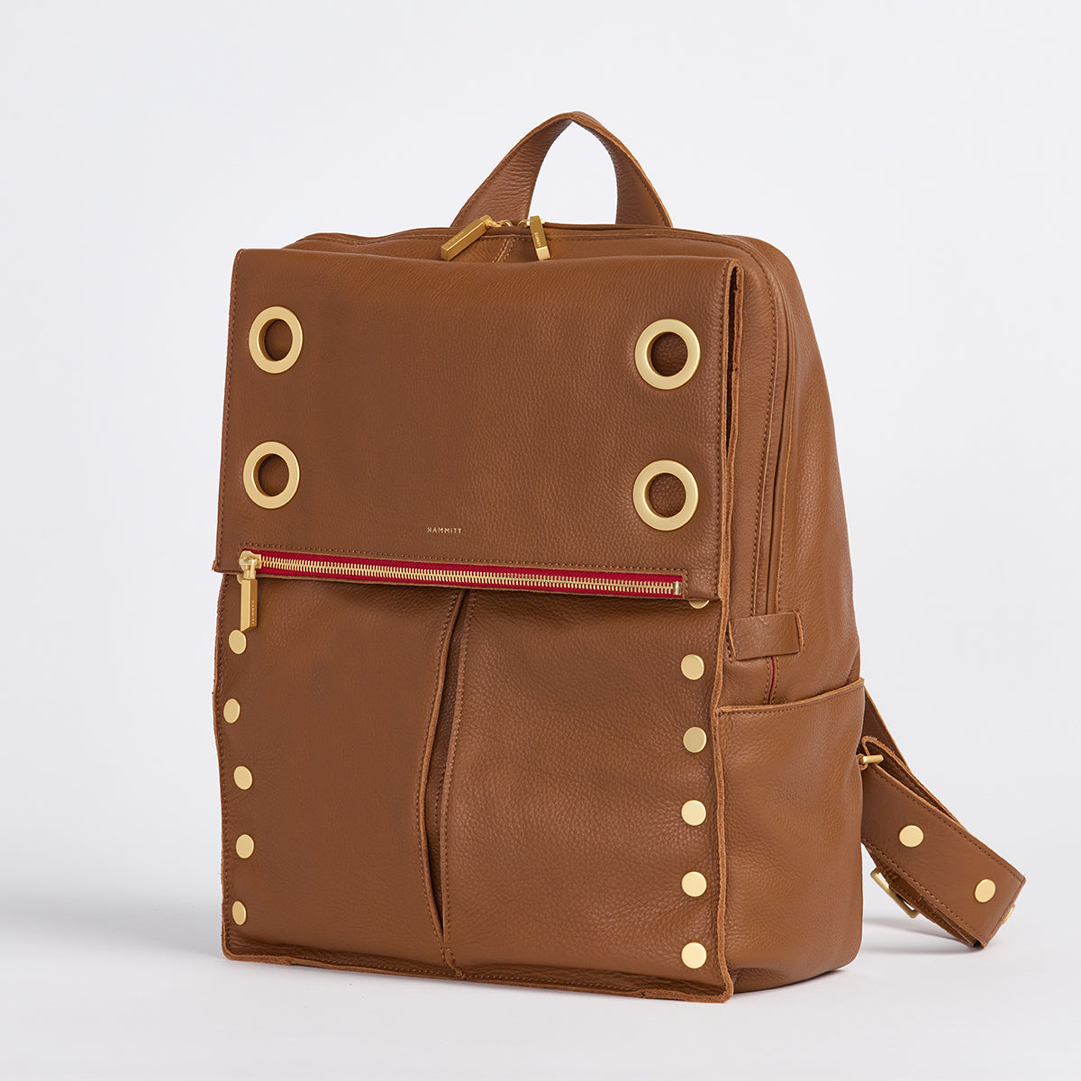 Montana Backpack | Mahogany Pebble/Brushed Gold Red Zip | XL ...