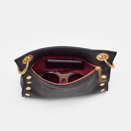Tony - Gold Accents | Black Leather Crossbody | Hammitt – HAMMITT
