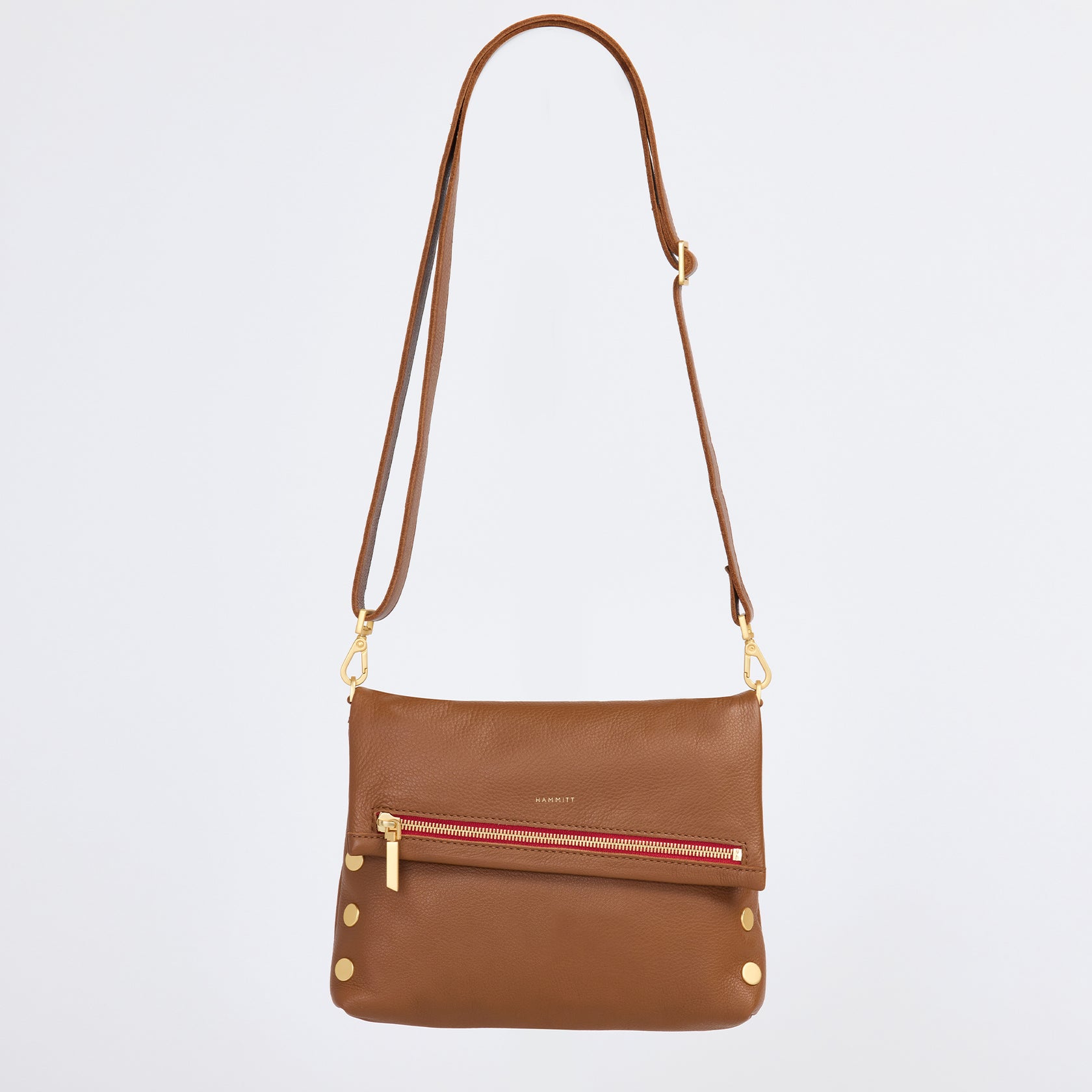 VIP | Mahogany Pebble/Brushed Gold Red Zip | Med 840220515225 – HAMMITT