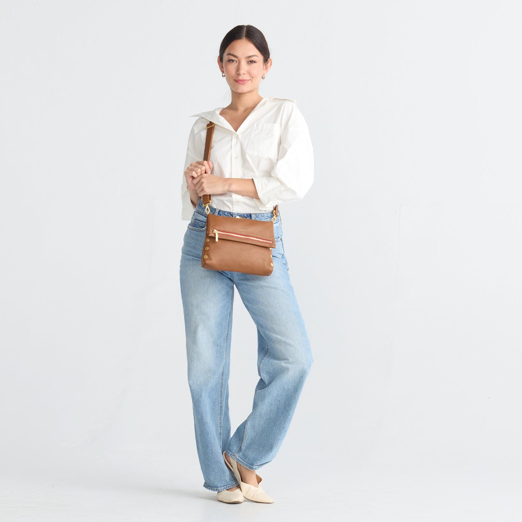 VIP | Mahogany Pebble/Brushed Gold Red Zip | Med 840220515225 – HAMMITT