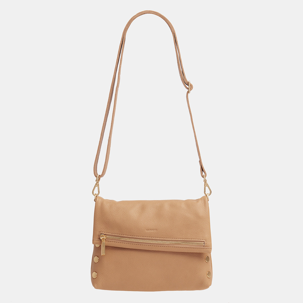 VIP | Timeless Tan Leather Crossbody Clutch with Zippered Flap ...