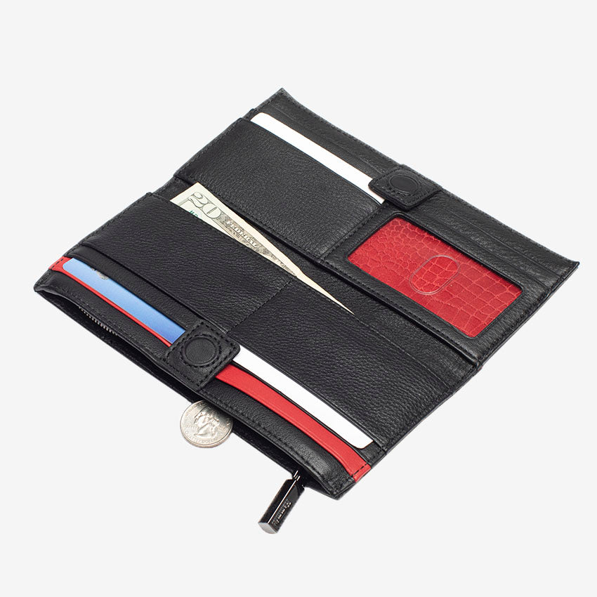 110 North | Women's Bifold Black Leather Wallet | Hammitt – HAMMITT
