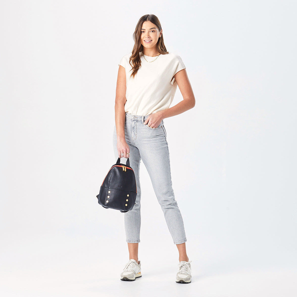 Hunter Black | Women's Functional Leather Backpack | Hammitt – HAMMITT